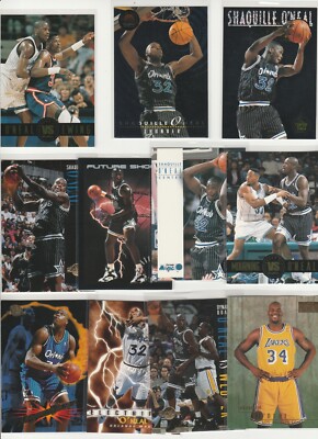 SHAQUILLE O'NEAL 90'S RAINBOW LOT SKYBOX (11) DIFFERENT W/ 4 INSERTS ...