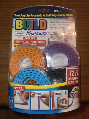 NIP-12 Feet Building Block Peel & Stick Tape Bonanza Works & Mega Block ...