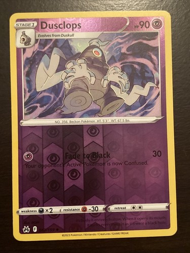 063/159 Dusclops Reverse Holo Crown Zenith Pokemon TCG | eBay
