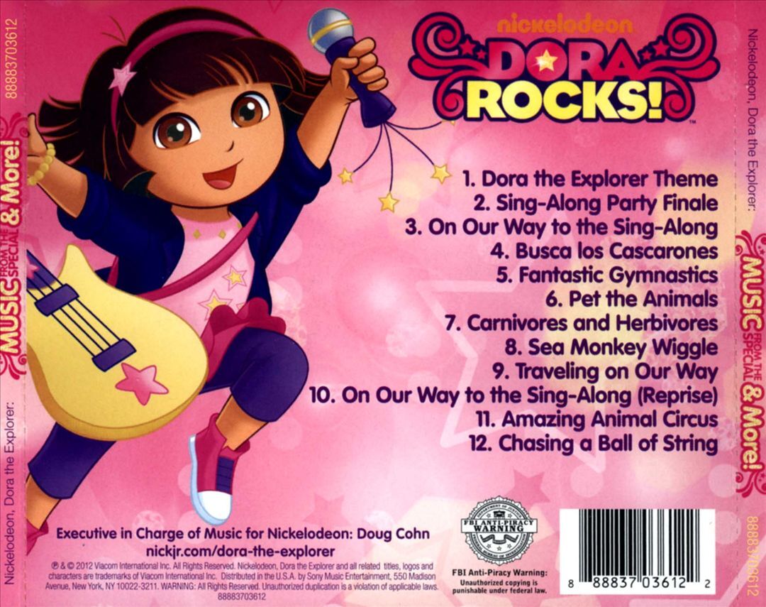 DORA THE EXPLORER - DORA ROCKS! MUSIC FROM THE SPECIAL & MORE! * NEW CD ...