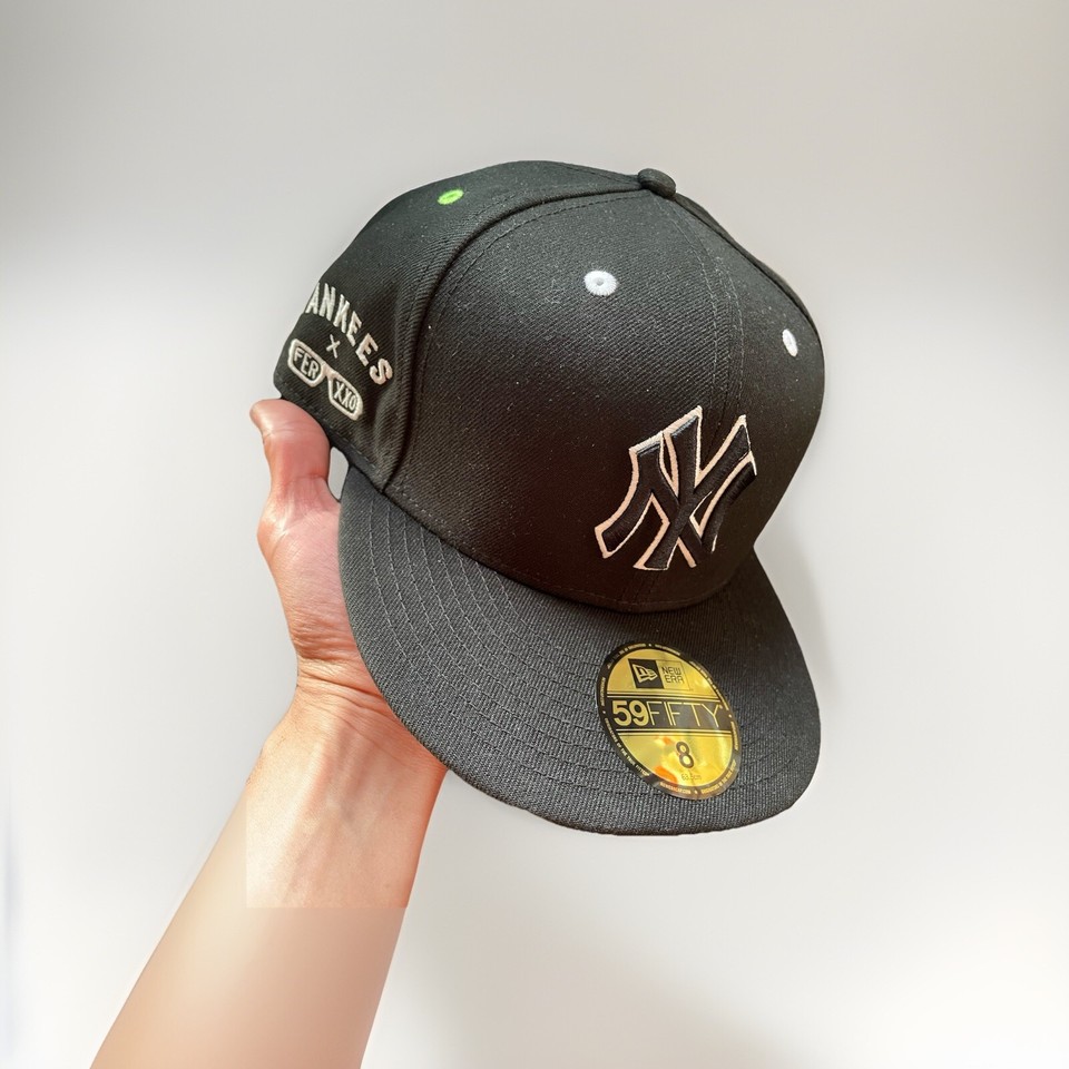 New Era Feid Yankees Cap Black Green White Fitted Hat Size 8 | eBay