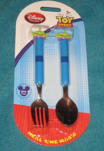 Disney Toy Story Alien Children's Fork and Spoon Utensils Set for sale ...