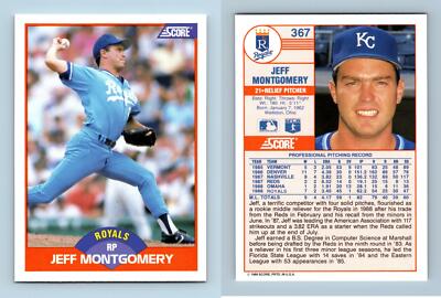 Jeff Montgomery - Royals #367 Score 1989 Baseball Trading Card | eBay