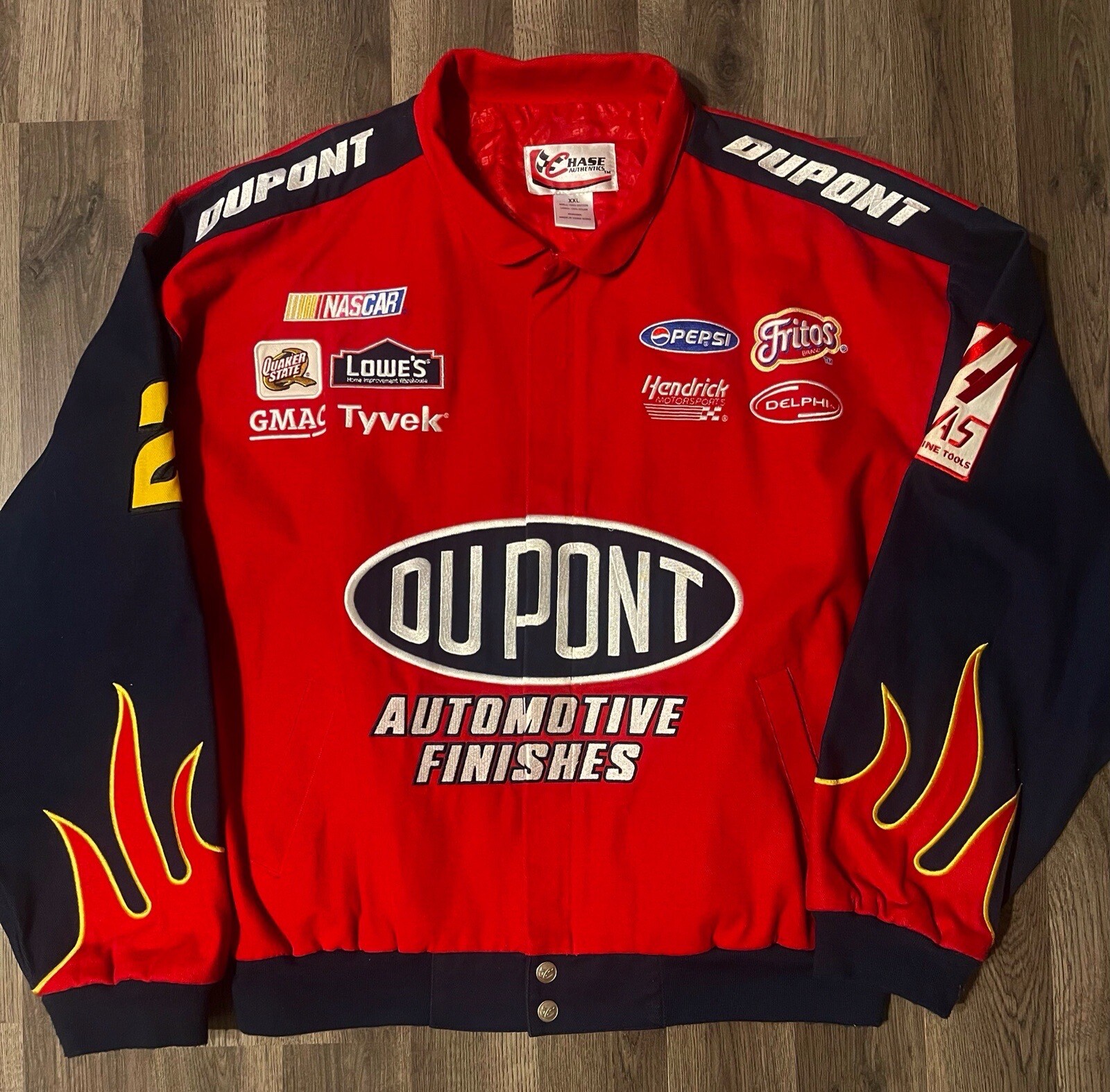 Vintage Chase Authentics Drivers Line Jeff Gordon DuPont Racing Jacket ...
