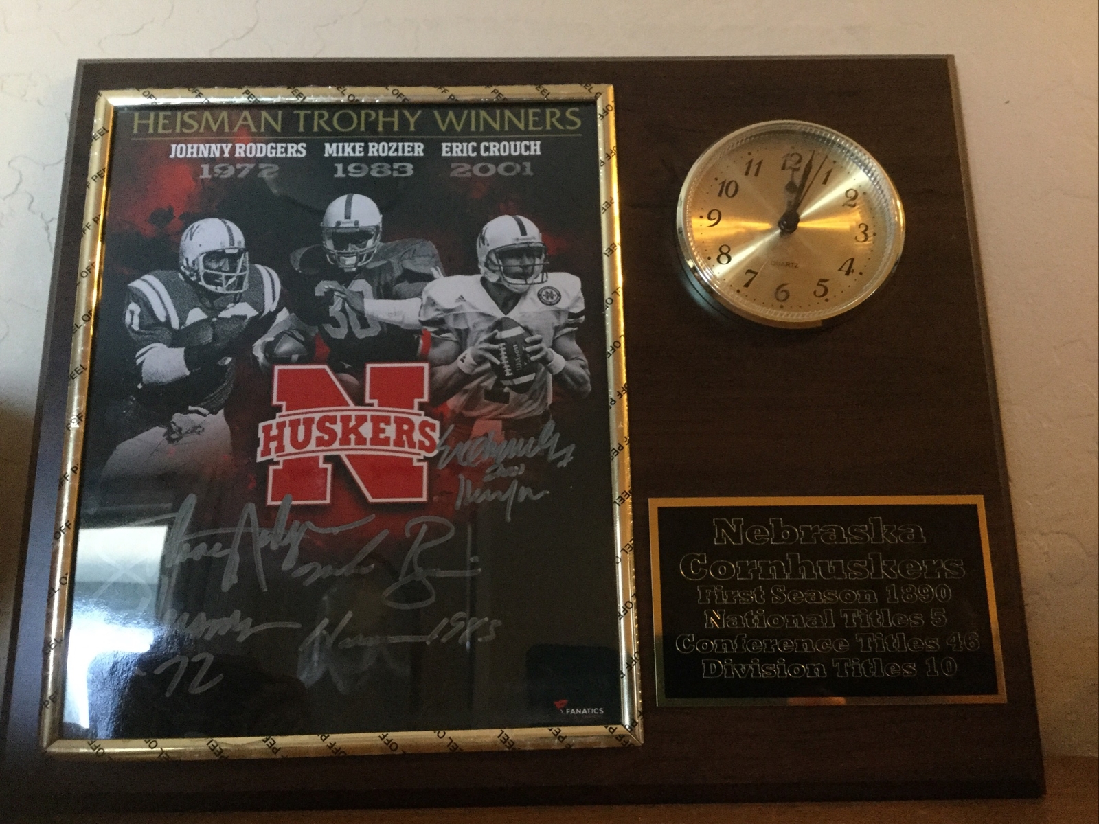 Fanatics Signed Nebraska Huskers Heisman Trophy Winners Plaque | eBay