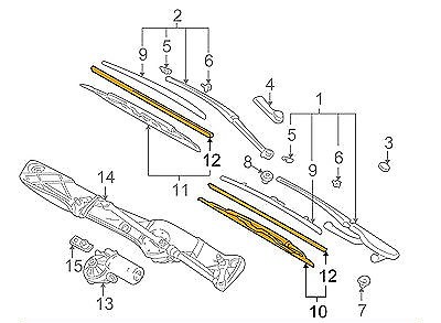 NEW BMW 5 E39 BOSCH WIPER FRONT BLADE SET 61619070579 OEM NO DUTY TO 🇺🇸 ...