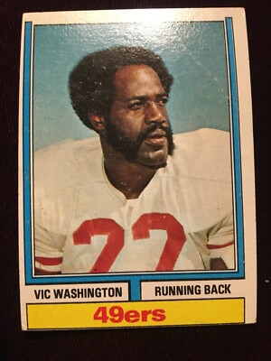1974 Topps #62 49ers Vic Washington Football Card | eBay