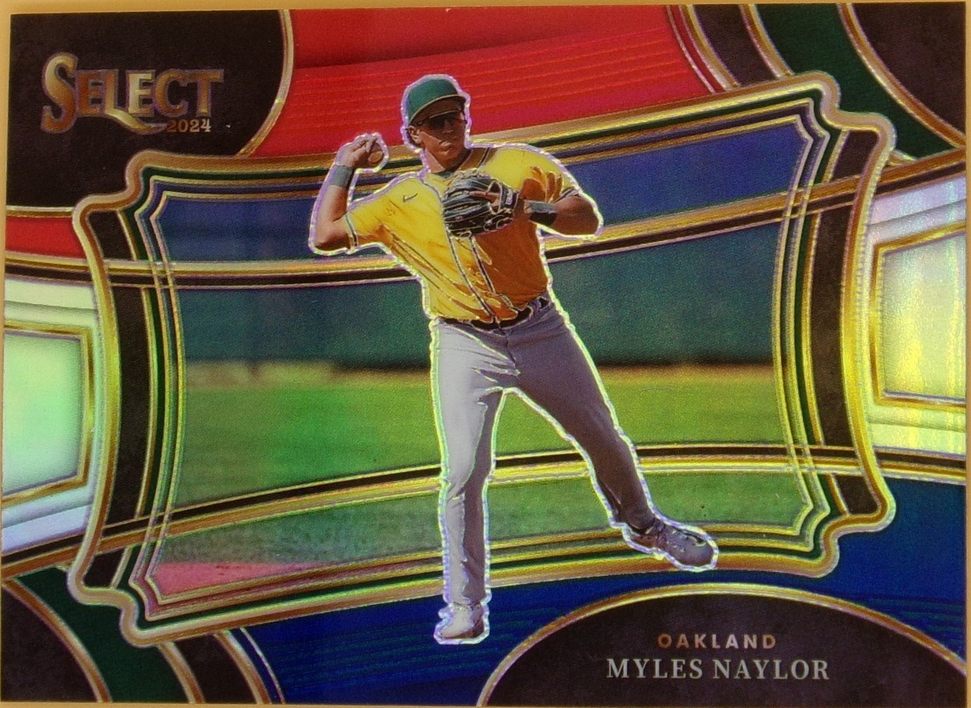 2024 Panini Select - Diamond Level Myles Naylor #16 Red & Blue Prizm ...