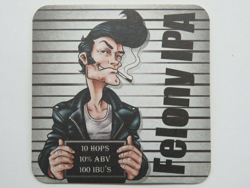 Cool Beer Pub COASTER ~ PRISM Brewing Co Felony IPA ~ North Wales ...