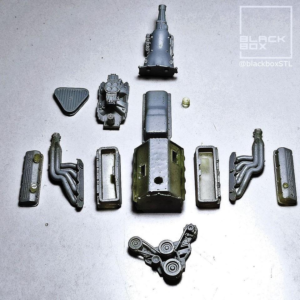 572 ENGINE 1-24th for model kits and diecast 3D printed resin model kit ...