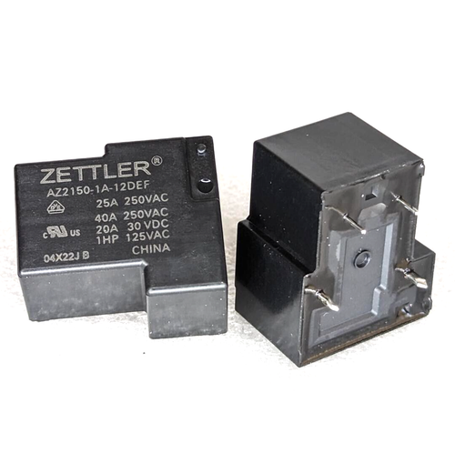 (Pack of 2) American Zettler AZ2150-1A-12DEF 40A SPST 12 VDC PCB Mount ...