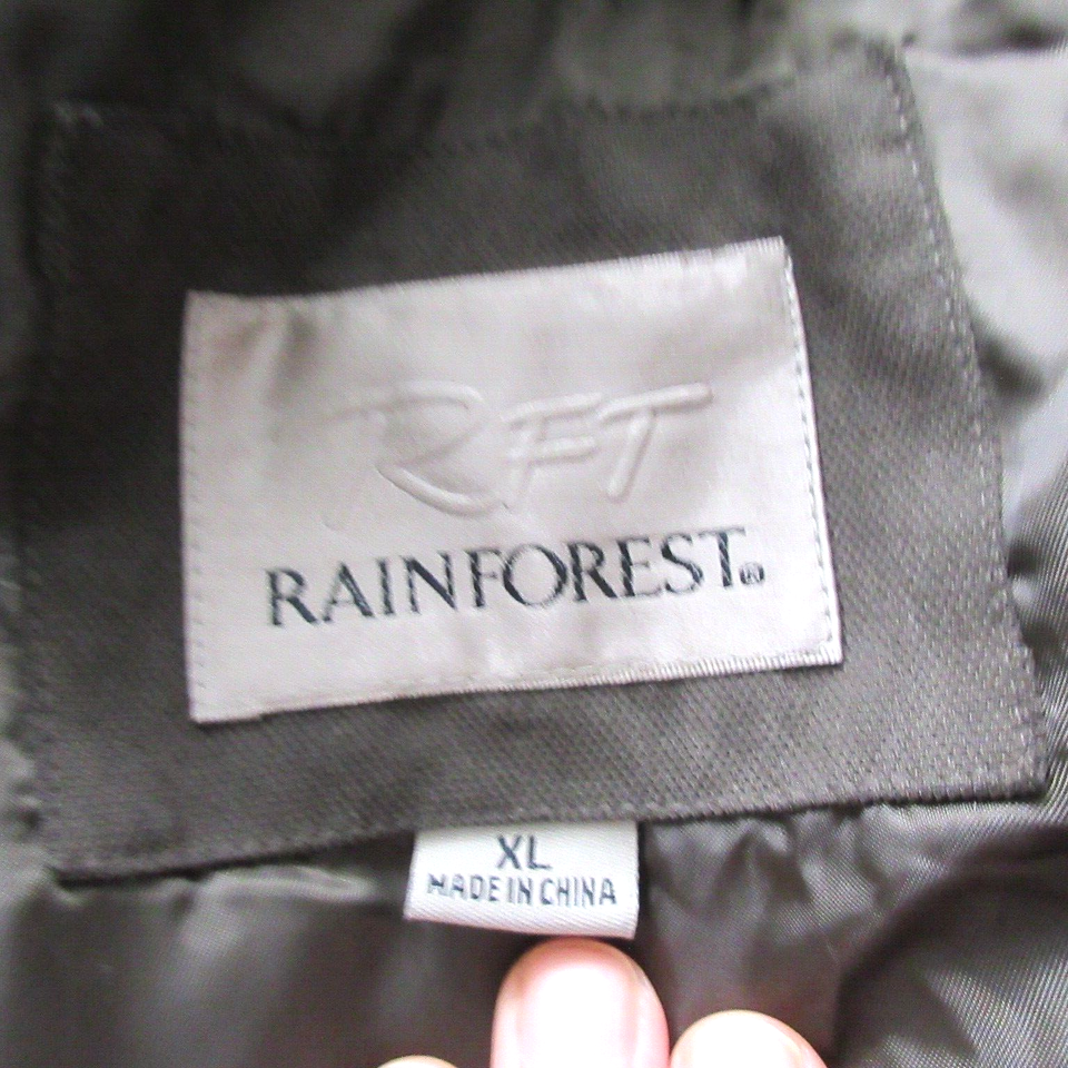 NWT MEN RFT RAINFOREST LINED BROWN CANVAS XL X-LARGE JACKET HEAVYWEIGHT ...