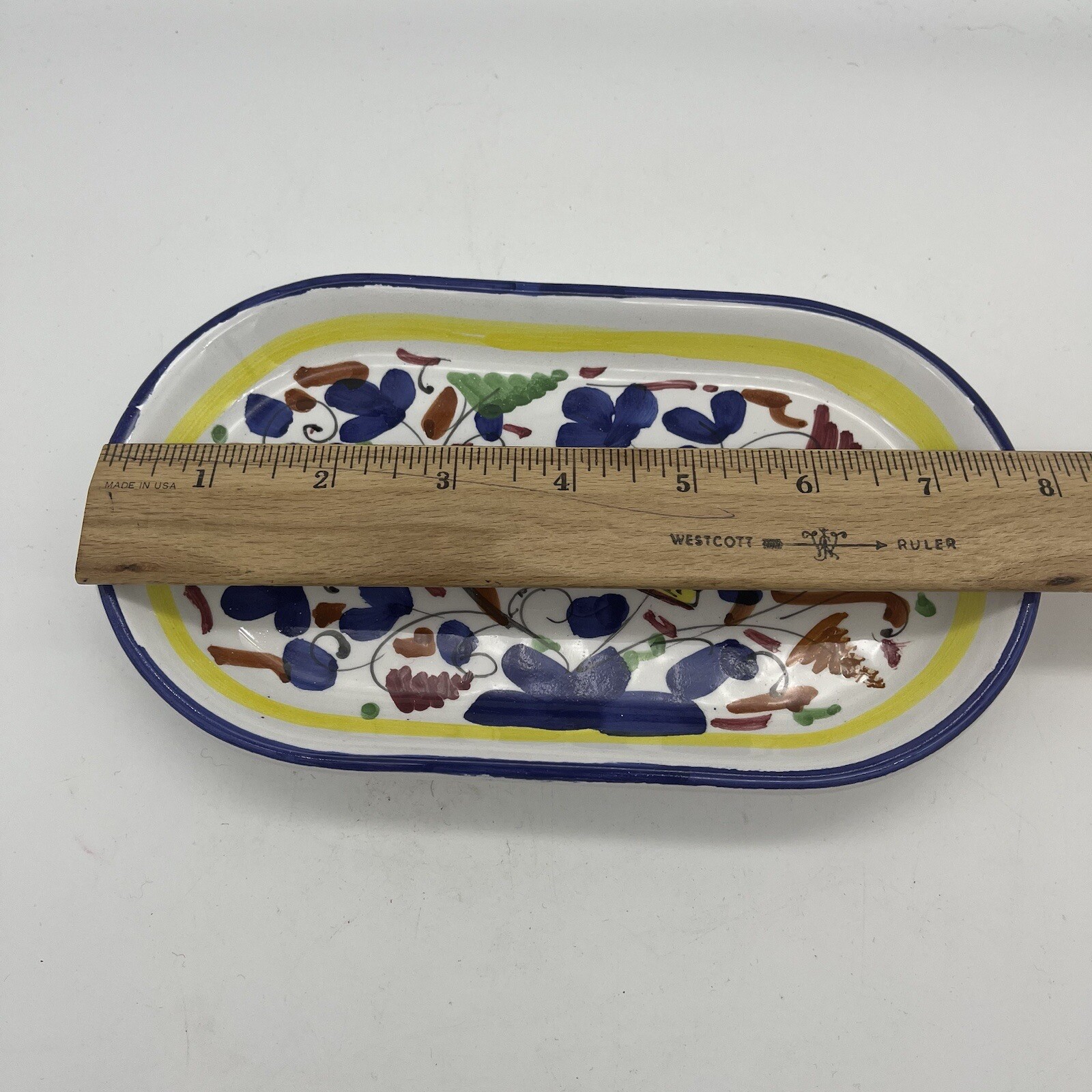 Mario Sambuco Deruta Art Pottery Italy Trinket Dish Hand-Painted w/Bird ...