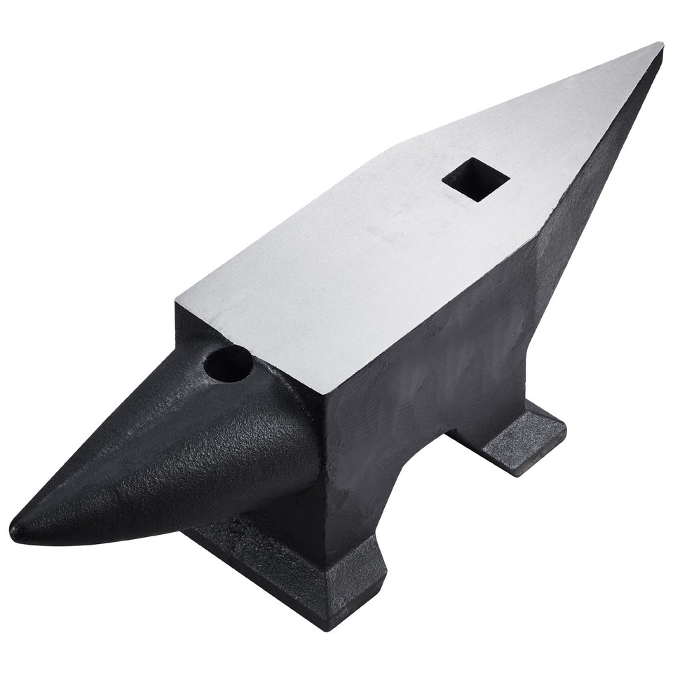 Blacksmith Anvil Steel Round Horn Anvil 132lb 60kg 2 Holes for Metal ...