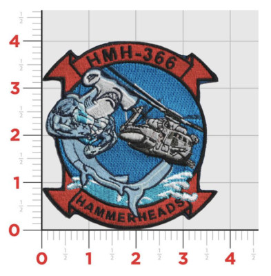 MARINE CORPS HMH-366 HAMMERHEADS 2020 GLOW HOOK & LOOP EMBROIDERED ...