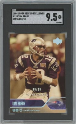 2004 UD Exclusives Tom Brady VINTAGE 8/10 #114 Rare SSP SGC 9.5 | eBay