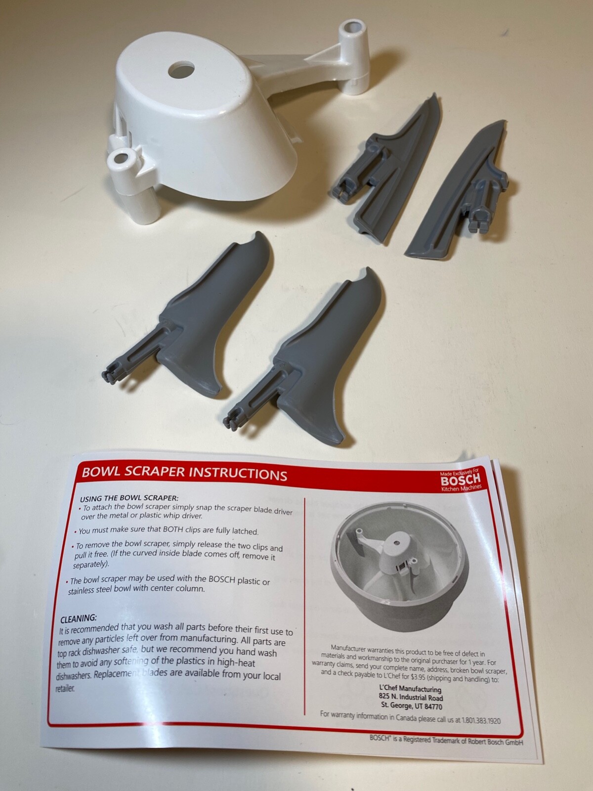 Bowl+Scraper+Attachment+for+Bosch+Universal+Mixers+MUZ6BS1 for sale ...