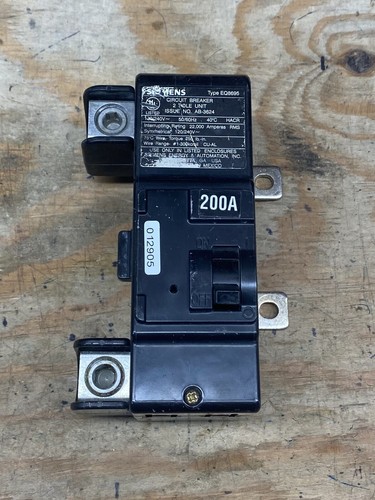 SIEMENS MBK200A - 200 Amp 2-Pole Type EQ8695 MAIN Circuit Breaker | eBay