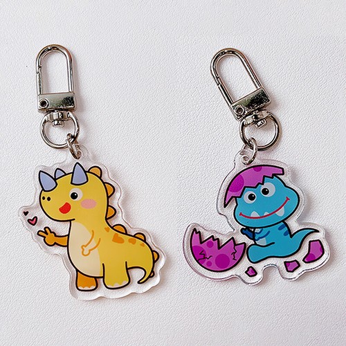 Cartoon Acrylic Dinosaur Keychain Kawaii Dinosaur Toy Backpack Pendant ...