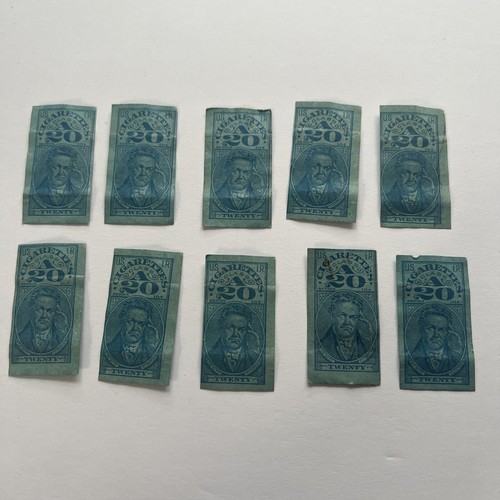 Cigarettes Revenue Tax Stamp WW2 Dewitt Clinton Series 104 A 20 Lot Of ...