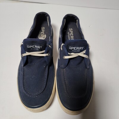 Sperry Top Sider Captain 2 Eye Men's Boat Shoes Size 9.5 Sperry Navy ...