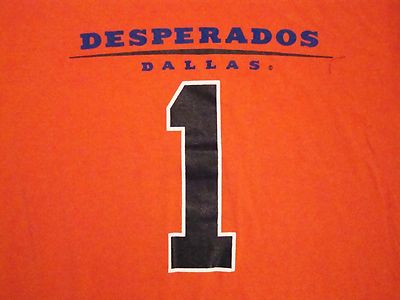 Dallas Desperados Arena Football Discover Card Sponsor Orange T Shirt L ...