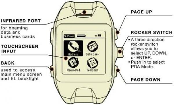 Collectible Item: 2004 Fossil Abacus Smart Watch Wrist PDA - Palm OS ...