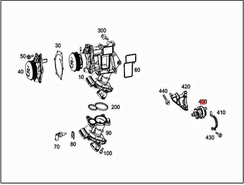 Genuine MERCEDES C238 S213 W166 W213 E-CLASS W213 Coolant pump ...