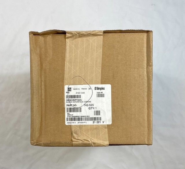 Simplex 4100-1243 Fire Alarm Audio Interface Module With Microphone for ...