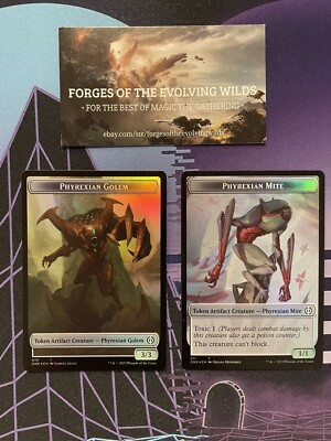 Phyrexian Golem Phyrexian Mite Foil Token - ONE Phyrexia All Will Be ...