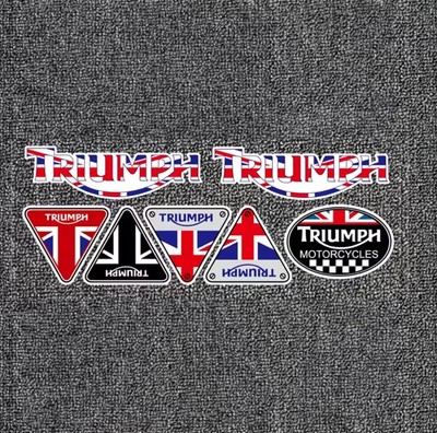 TRIUMPH FUEL TANK FAIRING BODY BADGE EMBLEM DECALS STICKER | eBay
