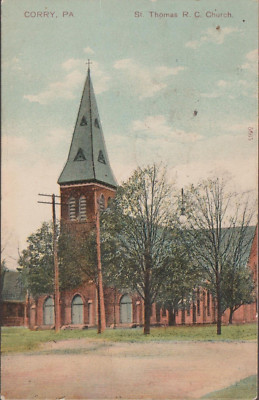 Corry Pennsylvania PA St Thomas R.C. Church DB 1907 Postcard | eBay