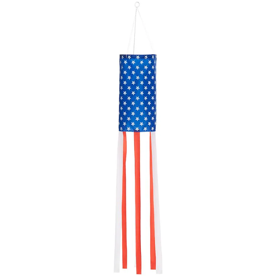 American Flag Windsock Streamer 4th of July Patriotic Americana Garden ...
