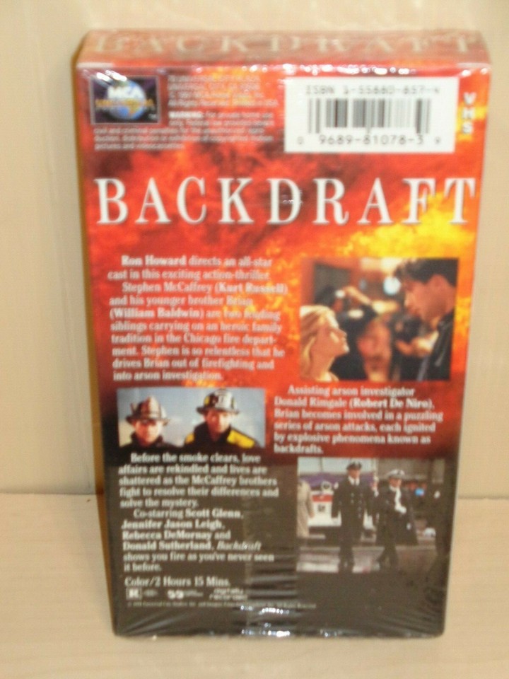 Backdraft (VHS, 1991) - New & Sealed! 96898107839| eBay