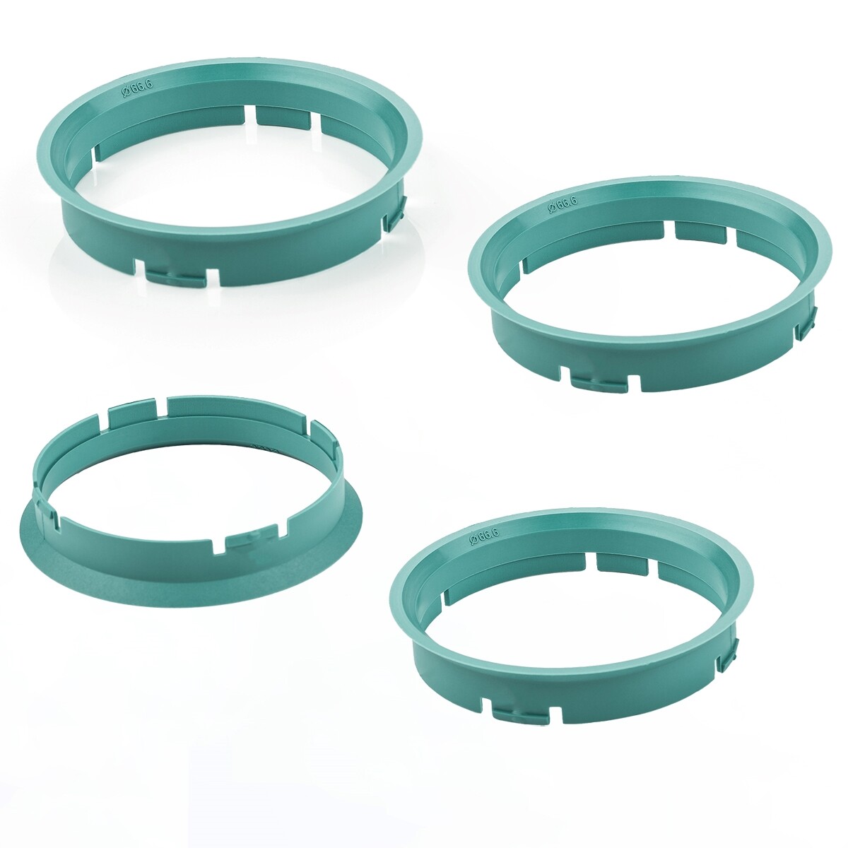 4x Centering Ring Turquoise for Alloy Wheels Hub Ø 70,0 - 66,6 MM ...