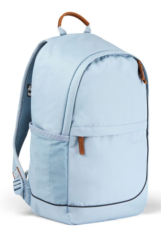 satch Fly Schulrucksack Rucksack Rucksack Pure Ice Blue hellblau braun ...