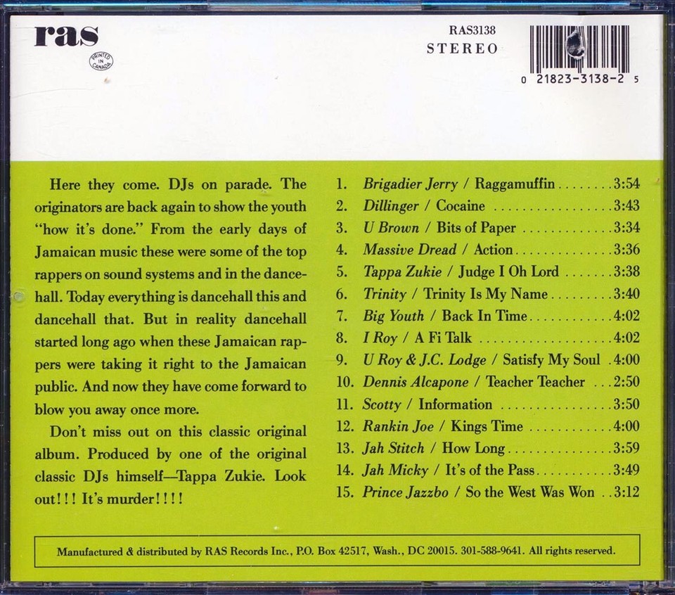 CD Brigadier Jerry, Ranking Joe, I Roy, Tappa Zukie, Etc. - Old Time DJ ...