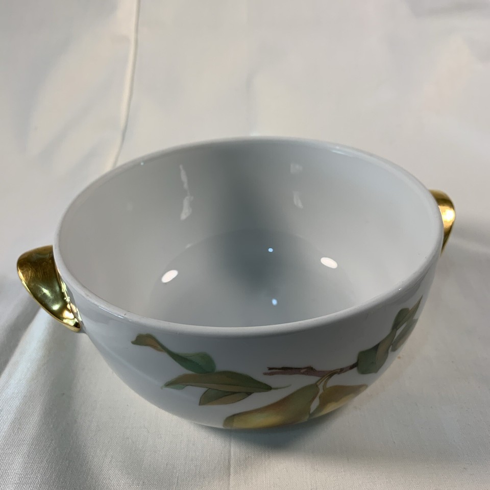 Royal Worcester Evesham Gold Rim 5.5 inch Covered Dish With Lid. Mint ...