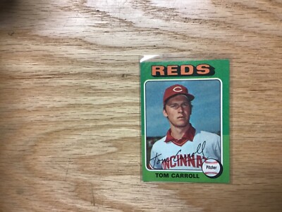 1975 Topps Baseball Tom Carroll Cincinnati Reds Card #507 | eBay