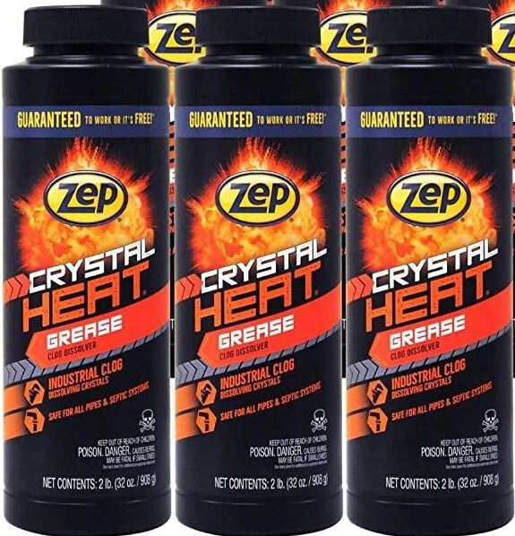 3-Pack ZEP Crystal Heat Grease Clog Dissolver, 32 Oz Each | eBay