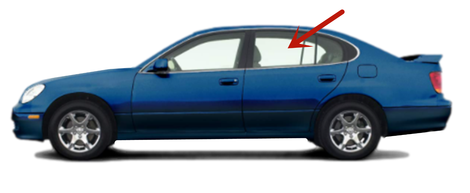 Fits 2001-2005 Lexus GS 300 GS 430 Driver Side Left Rear Door Window ...