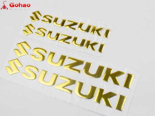 4x Gold Set 3D Motorcycle Tank Emblem Letters Fairing/Fender Badge GSXR ...