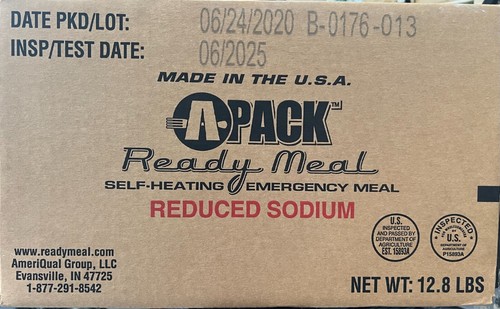 APack Mre Ready To Eat Reduced Sodium - Case of 12 6/25 insp date ...