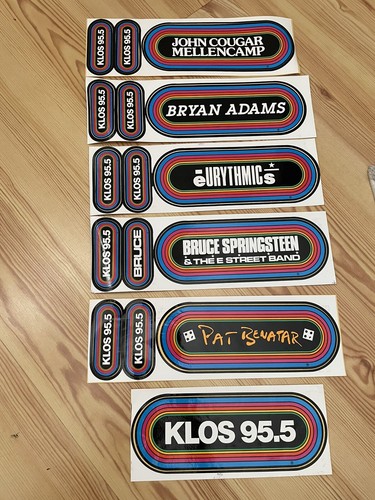 LOT Of Vintage 80s KLOS 95.5 station rock promotional bumper sticker | eBay
