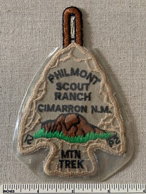 Vintage PHILMONT RANCH Mountain Trek Boy Scout Arrowhead PATCH MTN Cimarron NM | eBay