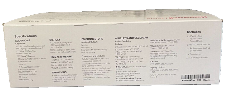 Brand New Honeywell PROA7PLUS Pro Series 7" All-In-One Control ...