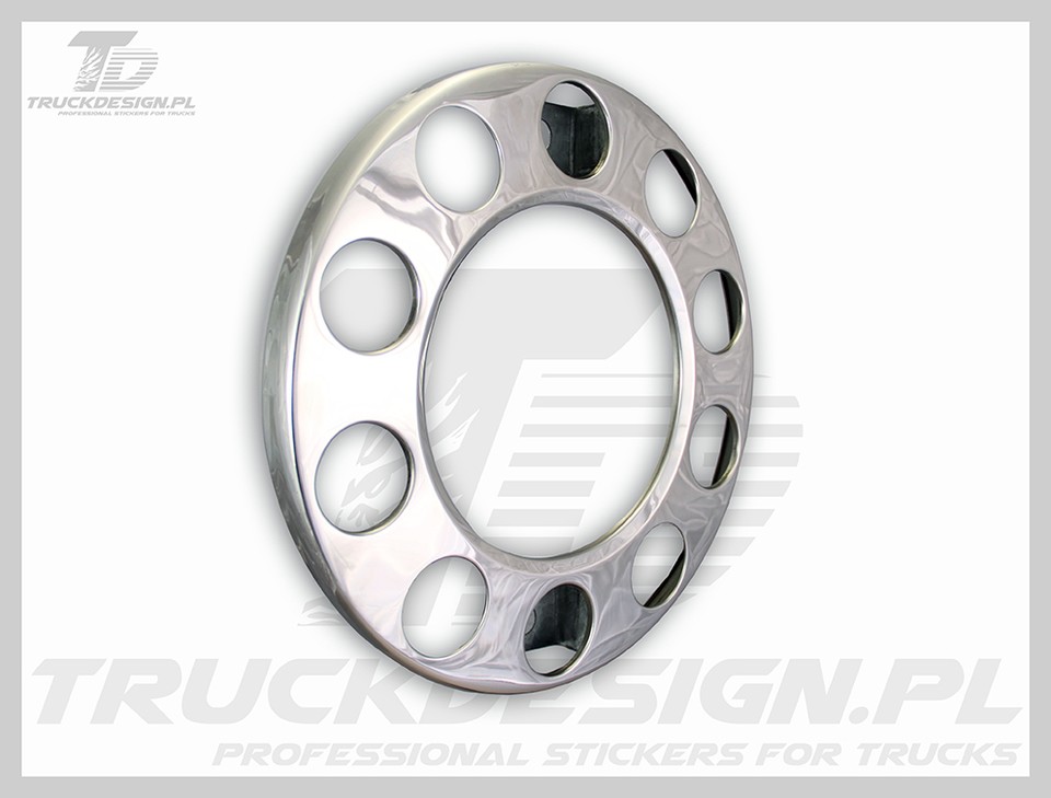 22,5 " 1x set 2x stud covers wheel trim steel Renault DAF Actros ...