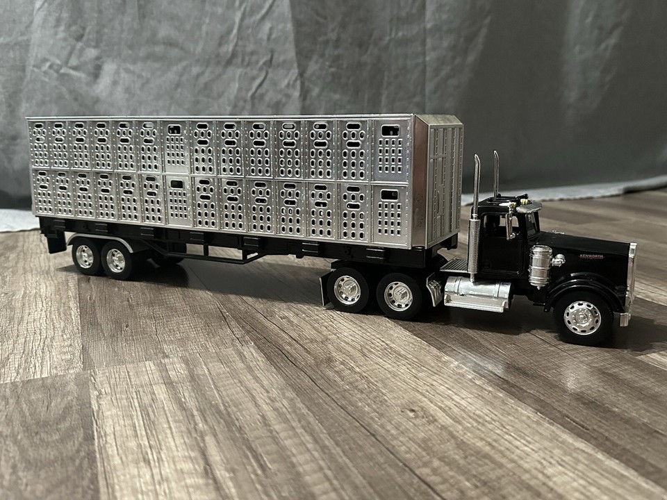 New Ray Kenworth Truck With Animal Transport Trailer | eBay
