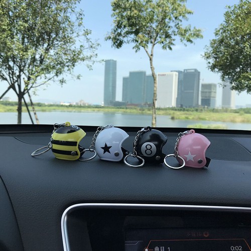 1PC Motorcycle Helmet Pendant Keychain Cute Helmet Key Ring Backpack ...