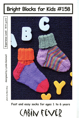 Cabin Fever Knitting Pattern #158 Bright Blocks for Kids Fast & Easy ...